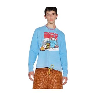 Dsquared2 Herren Blaues Baumwoll T-Shirt - - Tops - Herren - Blau - M