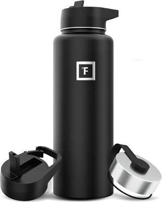 Iron Flask Edelstahl Trinkflasche mit Strohhalm - 650/950/1200/1800 ml - Kohlensäure Geeignet Auslaufsicher Doppelwandig Isoliert Thermosflasche BPA-Freie - Wass