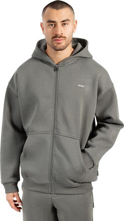 Smilodox Hoodie Herren Cedrik, Oversize Kapuzenpullover Langarm Hoody Sweatshirt mit Front-Zipper, K&auml;ngurutasche, graviertem Metallabel, weiches Material, idea