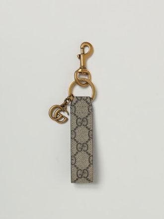 Gucci Ophidia Schl&uuml;sselanh&auml;nger aus GG Supreme Canvas mit Logo-Anh&auml;nger und Karabiner