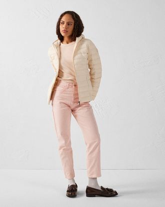 Jott Doudoune &agrave; capuche stretch l&eacute;g&egrave;re Argile Salma - Taille 3XL