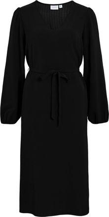 Vila Vilovie L/S V-Neck Midi Dress - Noos