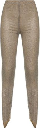 Giuseppe Di Morabito Femme, Pantalons, Beige, Taille: 38 FR Crystal Leggings