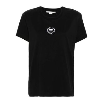 Stella McCartney Lovestruck Logo T-Shirt - - Tops - Damen - Schwarzk - L