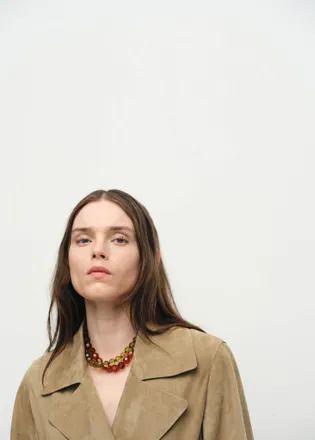 Mango Pack 2 colliers combin&eacute;s marron - Femme - Taille unique - MANGO