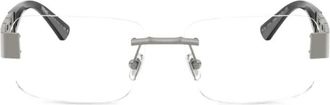 Versace Homme, Accessoires, Gris, Taille: 56 MM Lunettes de vue Pillow
