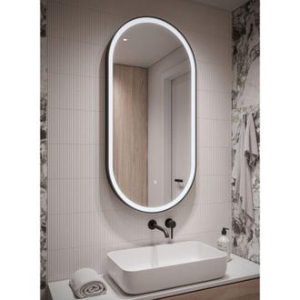 Badplaats Badplaats - Badezimmerspiegel Medina led - 50 x 100 cm - Badspiegel - Duschs