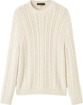 Loro Piana Femme, Pulls, Blanc, Taille: 42 FR Schooner Crewneck