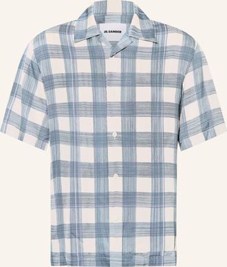 Jil Sander Resorthemd Comfort Fit Aus Satin blau