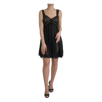 Dolce & Gabbana Elegantes Spitzen Mini Kleid - - Dresses - Damen - Schwarzk - S