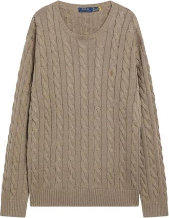 Polo Ralph Lauren Pull col rond - Homme - Pulls - Beige - Taille: 2XL
