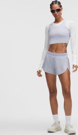 lululemon Short Fast and Free fendu taille haute coupe classique pour Femmes - 8 cm - Bleu - Taille 2XS