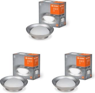 Ledvance ORBIS MADRID Deckenleuchte 305mm, Nickel, 2XE27-Sockel, kann mit smarter Lampe best&uuml;ckt werden, hochwertiges, modernes Design, Metallgeh&auml;use, geeignet