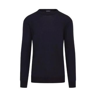 Paul & Shark Homme, Pulls, Bleu, Taille: XL Maglia in lana Merino Ultrafine ricamo Shark