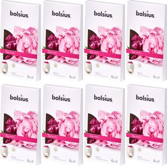 Bolsius Bolsius Aromatic Wax Melts 8 x 6er Pack (48 St&uuml;ck) Duft Schmelzbl&uuml;ten Wachs (Peony (62))