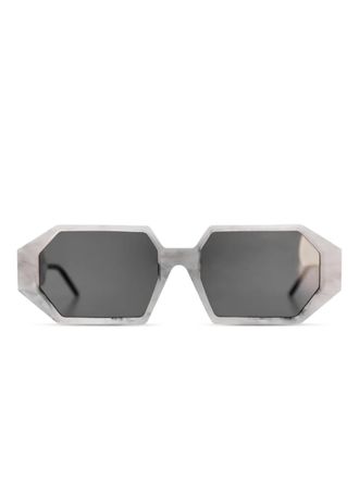 So.Ya lunettes de soleil Vector &agrave; monture g&eacute;om&eacute;trique - Tons neutres