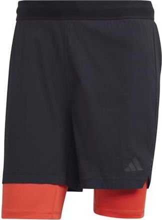 adidas Short 2 en 1, Noir/Rojbri/Noir, S Homme