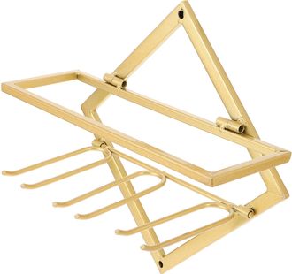 Garneck Wandmontiertes Weinregal aus Hochwertigem Stahl Faltbarer Roter Wein Glashalter Platzsparend für Bar Küche Restaurant und Party Sicherer Staubschutz M