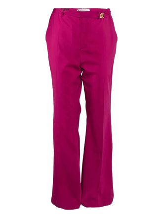 Versace pantalon en laine à détail medusa - Rose