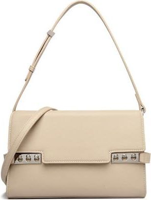 Generic Sac &agrave; bandouli&egrave;re pour femme - Sac &agrave; main Hobo en cuir v&eacute;g&eacute;talien avec poign&eacute;e sur le dessus - Sac &agrave; bandouli&egrave;re pour le travail et les voyages, Beige