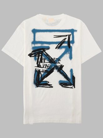 Off-white Arrow Spray Graphic T-Shirt - White
