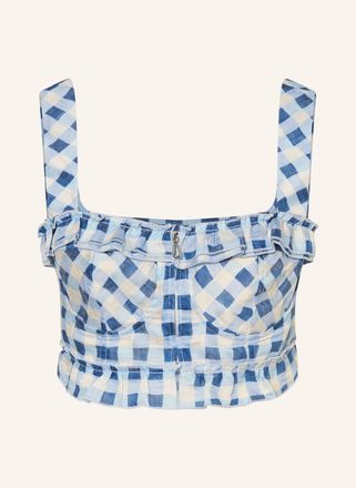 Sandro Sandro Cropped-Top Mit R&uuml;schen weiss