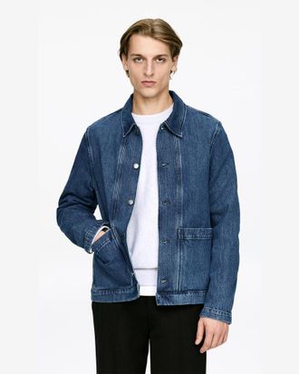 Arket Overshirt Aus Denim -Blau