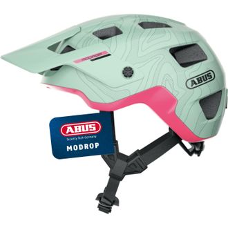 ABUS MTB-Helm MoDrop - robuster Fahrradhelm mit guter Bel&uuml;ftung f&uuml;r Mountainbiker - individuelle Passform - f&uuml;r Damen und Herren - Mintgr&uuml;n Matt, L