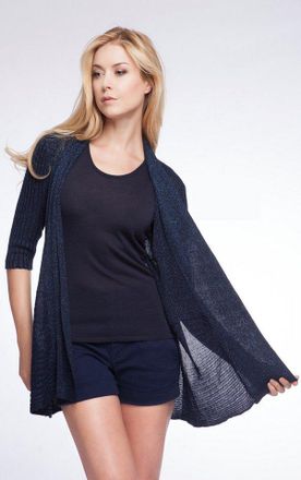 Passioni Cardigan mit Metallic-Garn in Gr&ouml;&szlig;e XS