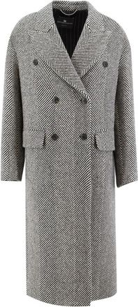 Ermanno Scervino Klassischer Zweireihiger Mantel - - Coats - Damen - Grau - XS