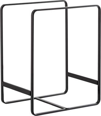 Yamazaki Tableware Yamazaki 2269 TOWER Geschirrständer, schwarz, Stahl/Silikon, Minimalistisches Design, 11,5 x 16 x 20 cm (LxBxH)