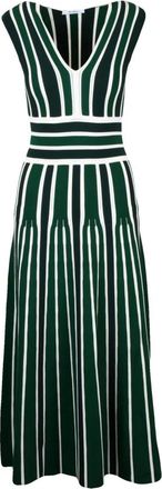 Max Mara Femme, Robes, Vert, Taille: 36 FR Robe Longue en Maille Tallone