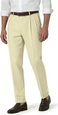 Hiltl Herren Bundfaltenhose beige Baumwoll-Stretch