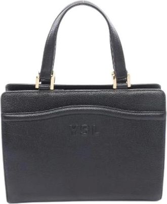 Saint Laurent Sac &agrave; main en cuir doccasion - Femme - Pre-owned - Noir - Taille: ONE Size