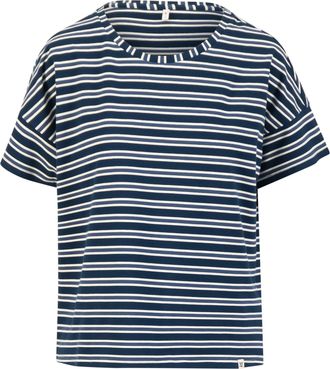 Blutsgeschwister Damen The Generous One T-Shirt, Caravan Stripes Blue, L