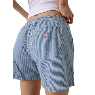 Guess Short &agrave; rayures en coton