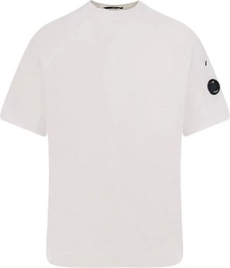 C.P. Company C.p. Company, Homme, Tops, Blanc, Taille: M Patch Pocket Logo T-Shirt