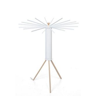 Foppapedretti Octopus Myhome Wäscheständer, Aluminium/PVC/Holz Buche, weiß, 112 x 112 x 121 cm