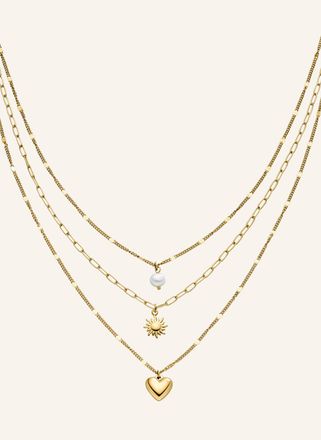 s.Oliver S.Oliver Halskette Aus Edelstahl gold