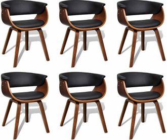 vidaXL Vidaxl - Chaises à manger lot de 6 bois courbé et similicuir