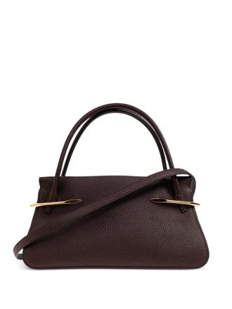 Givenchy sac &agrave; main textur&eacute; &agrave; d&eacute;tails m&eacute;talliques - Marron