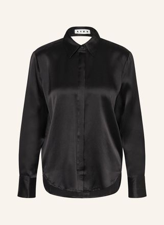 Livy Livy Hemdbluse Romeo Aus Seide Mit Cut-Out schwarz