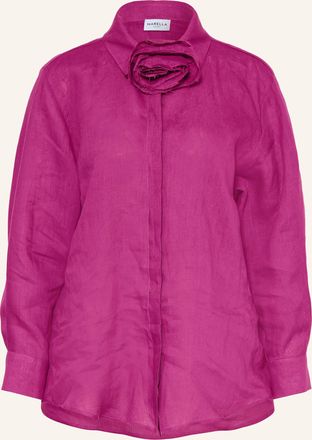 Marella Leinenbluse Mlseditore Mit Abnehmbarer Schluppe pink
