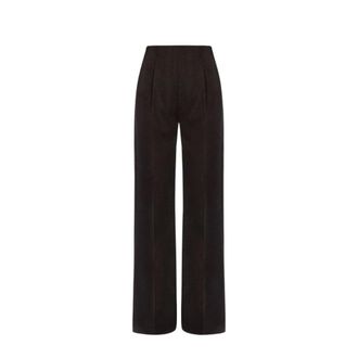 Alberta Ferretti Femme, Pantalons, Gris, Taille: 42 FR Pantalon large taille haute