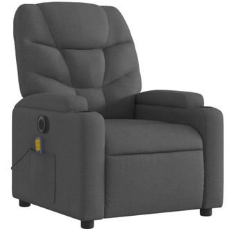 vidaXL Massagesessel Elektrisch Dunkelgrau Stoff - Vidaxl