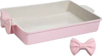 Paris Hilton Deluxe-Bratpfannen-Set, strapazierf&auml;hig, antihaftbeschichtet, mit Silikongriffen, 33 x 22,9 cm, Rosa