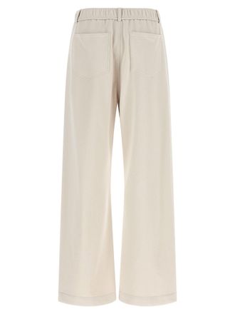 Brunello Cucinelli Womens Beige Cotton Athletic Pants