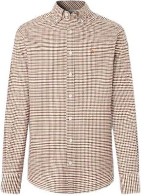 Hackett Chemise droit col boutonn&eacute; &agrave; carreaux en coton