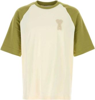 Ami Homme, Tops, Blanc, Taille: XL Short Sleeves Boxy Fit Teeshirt with Ami de Coeur