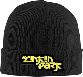 Generic Chapeau dHomme, Badge Jaune, Logo de Police, Fond Noir, Bonnet tricot&eacute; Unisex Femmes, Bonnet, Cadeau de No&euml;l Hiver Chaud Thermique